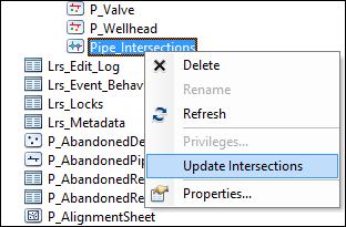 Updating an LRS intersection class—ArcMap | Documentación