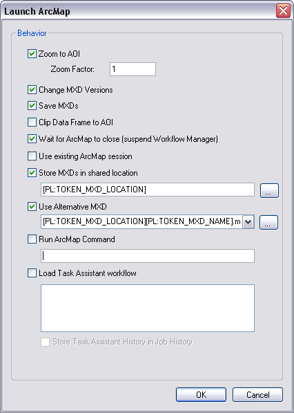 Workflow configuration for the Launch ArcMap and Edit Product custom ...